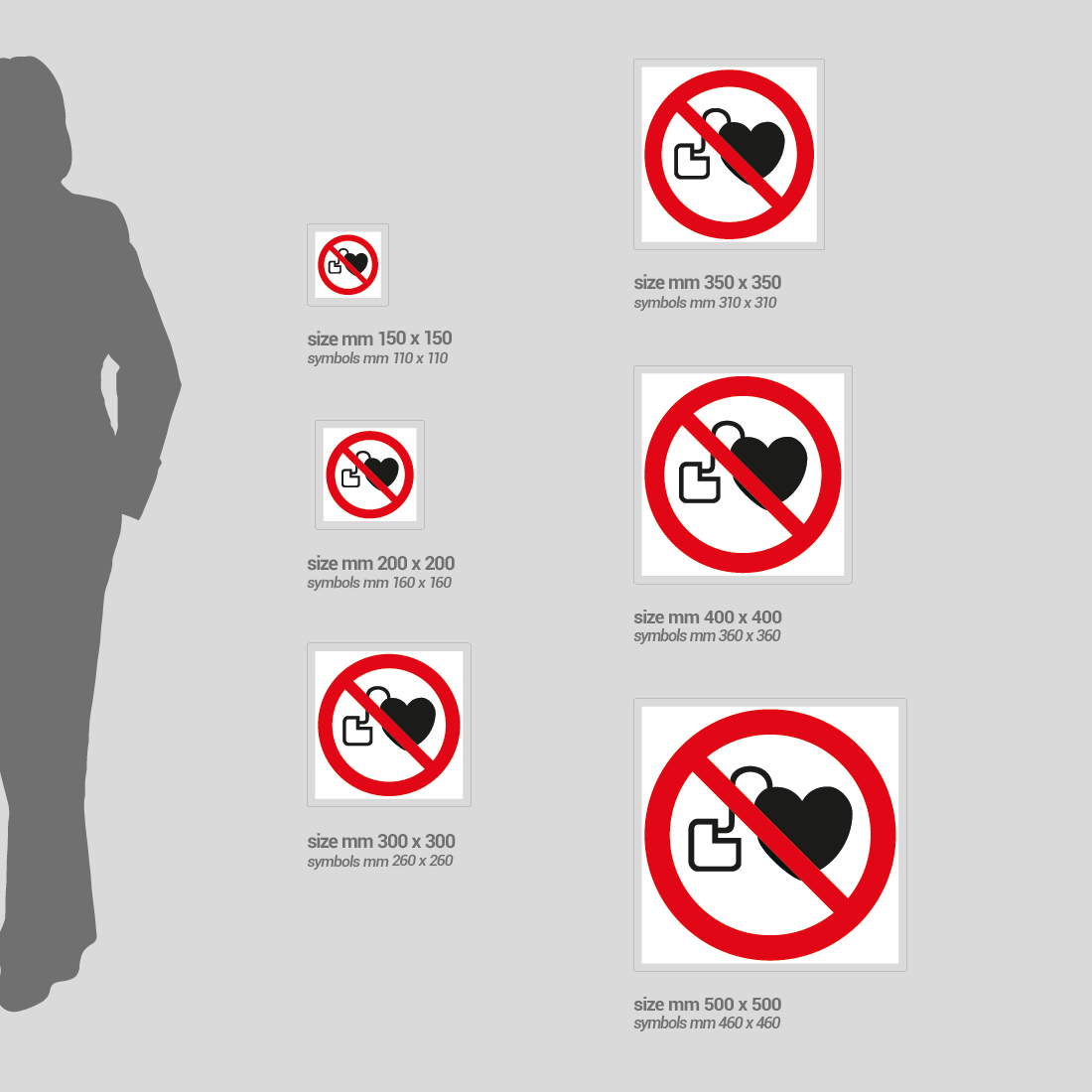 Cartello Vietato l'accesso ai portatori di pacemaker P007