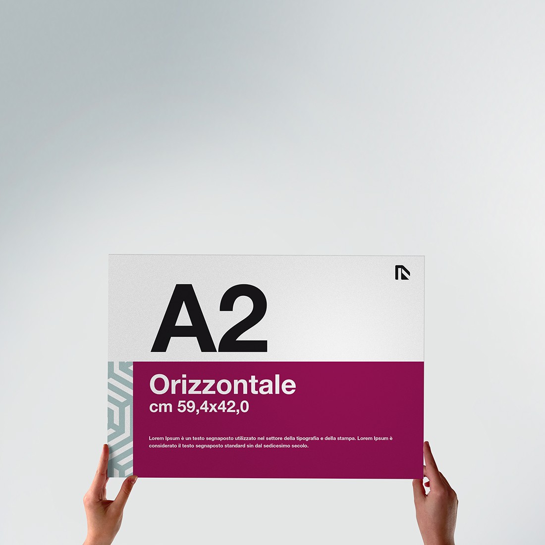 Poster A2: crea online foglio A2 orizzontale stampato.