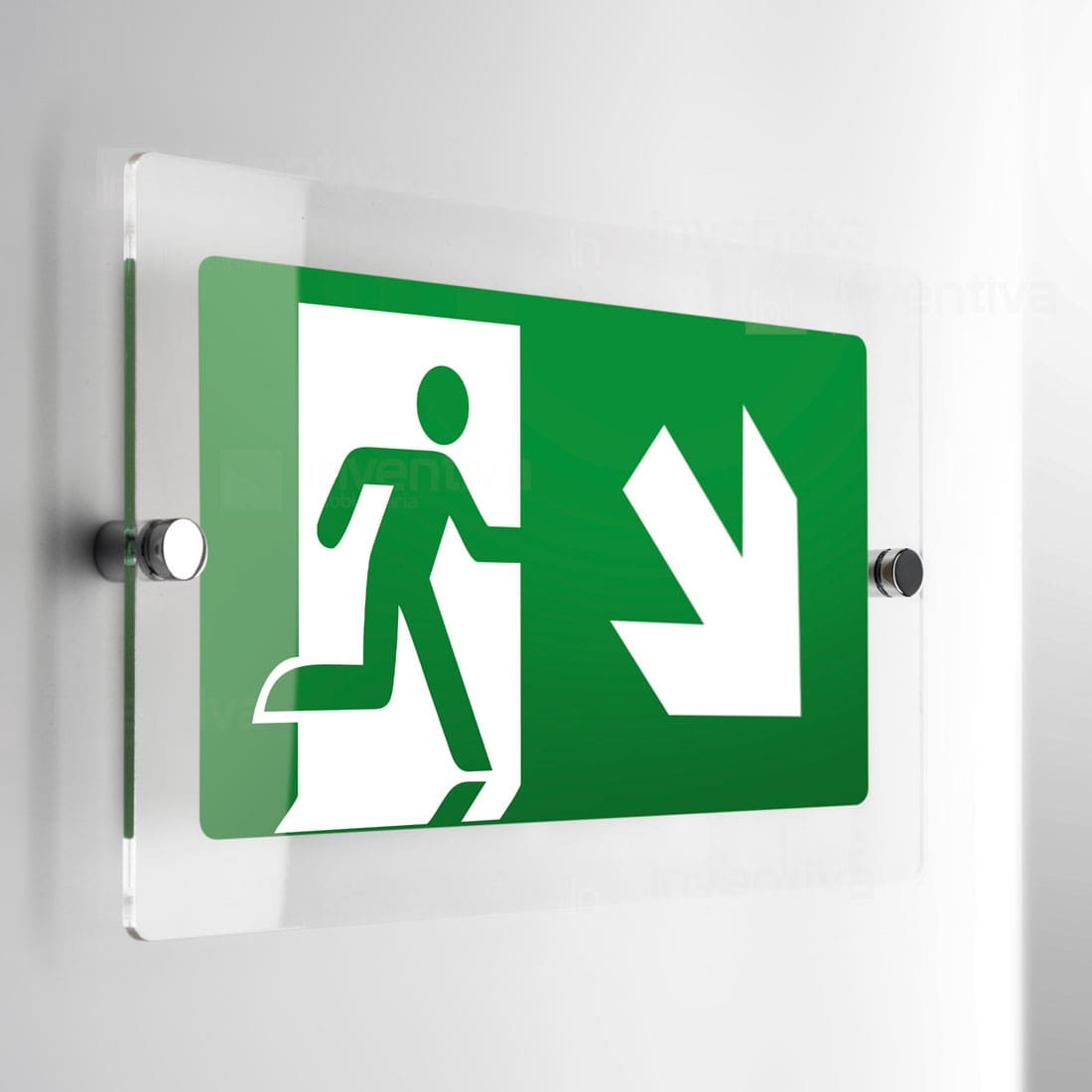 Cartelli direzionali con uscita di emergenza: Segnaletica di sicurezza ...