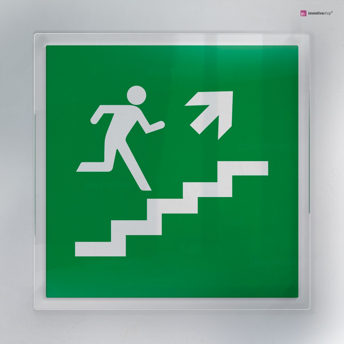Cartello scale d'emergenza: Sicurezza monofacciale Plexiglass