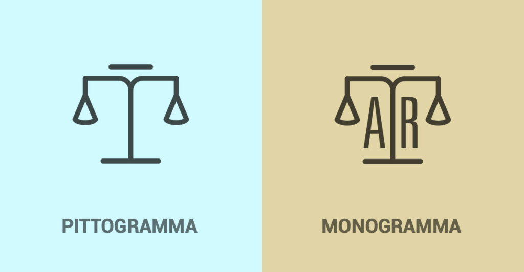 Logo per studio legale: pittogramma e monogramma a confronto